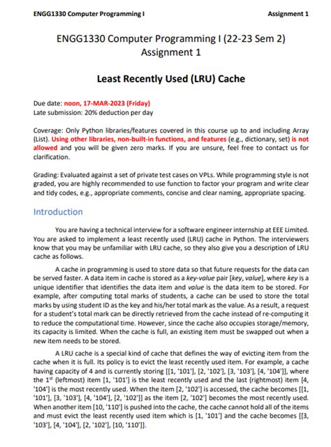 Solved Engg1330 Computer Programming I Assignment 1 Engg1330