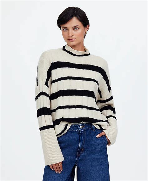 Ribbed Cashmere Wool Blend Pullover Sweater Madewell