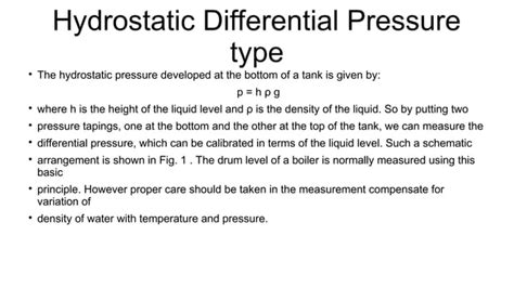 Float Type Hydrostatic Differential Pressure Gage Type Capacitance