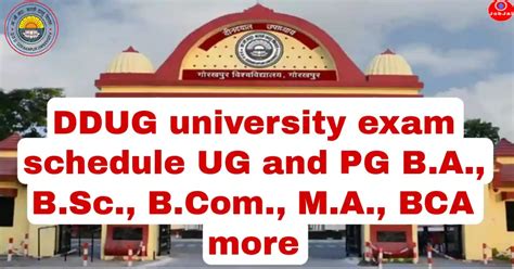 DDU Gorakhpur University Time Table BA BSc BCom MA MSc MCom BEd LLB