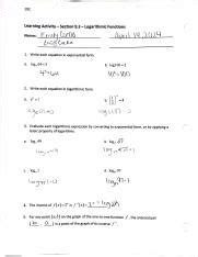 Exploring Logarithmic Functions: Equations and Inverses | Course Hero