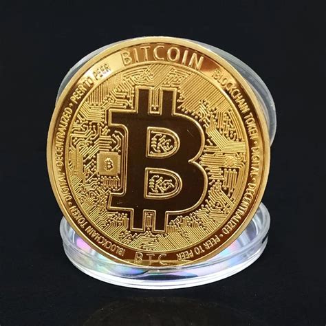 Bitcoin Art Collection Gold Plated Physical Bitcoins Bitcoin Btc With