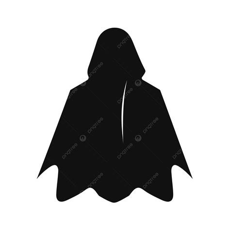 망토를 입은 남자의 실루엣 벡터 흰색 배경에 망토의 단순한 검은 아이콘 그림자 없음 작은 프레임 중앙 Png 일러스트 및 벡터 에 대한 무료 다운로드 Pngtree