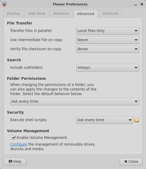 Xfcethunarpreferences Xfce Docs Xfcethunarpreferences Xfce Docs