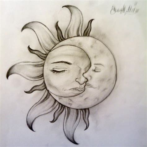 Sun And Moon Sketch At Explore Collection Of Sun