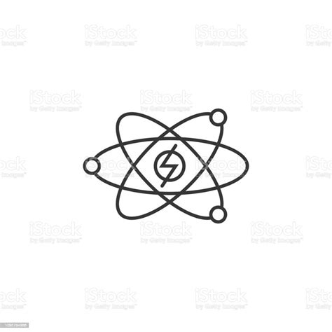 원자 에너지 아이콘입니다 지속 가능한 에너지의 간단한 개요 벡터 Ui와 Ux 웹사이트 또는 모바일 응용 프로그램에 대 한