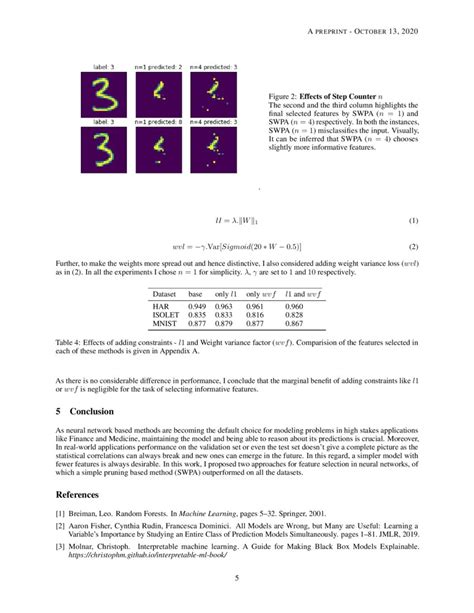 embedded methods for feature selection in neural networks deepai
