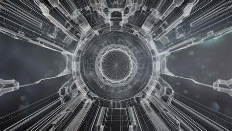 Futuristic Abstract Design With Light And Geometric Patterns Premium Ai Generated Image