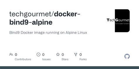 Github Techgourmetdocker Bind9 Alpine Bind9 Docker Image Running On