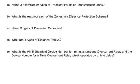 Solved A Name 3 Examples Or Types Of Transient Faults On