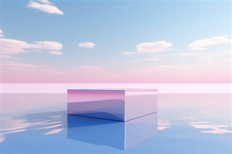 정사각형 변을 가진 기하학적 큐브 Ai 생성 이미지