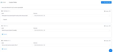 Custom Fields On Booking Forms Wellness Unity Hub Documentation