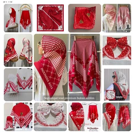 Jual Seragam Merah Putih Seragam Kemerdekaan Jilbab Merah Putih Shopee Indonesia