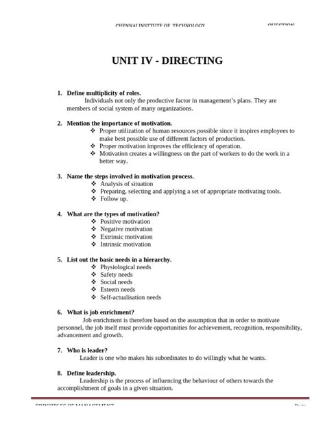 pom notes unit 4 w pdf leadership motivation