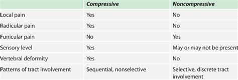 Comparison Between Clinical Features Of Compressive And Noncompressive Download Scientific