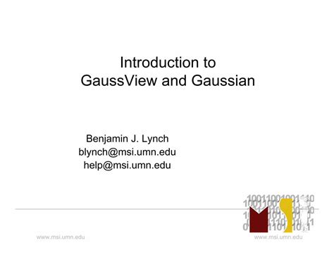 pdf introduction to gaussview and gaussian tutorial dokumen tips