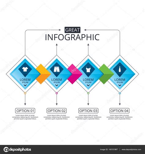 Infographic Flowchart Template — Stock Vector © Blankstock 145151967