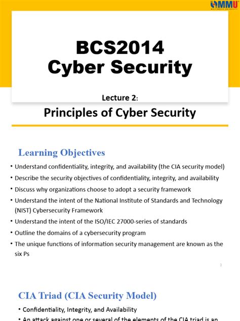 Lecture 2 Principles Of Cyber Security Pdf Information Security