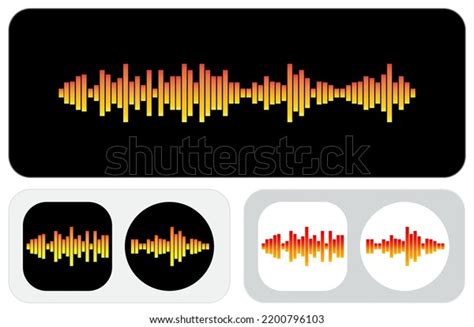 Sound Wave Eq Equalizer Icons Widget Stock Vector Royalty Free