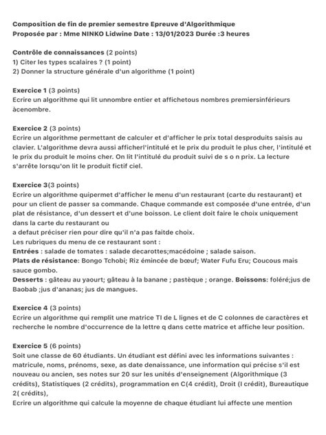Session Normale Algorithmique 2022 2023 Pdf Session Normale Algorithmique 2022 2023 Pdf