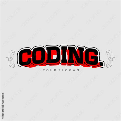 Vecteur Stock Logo Coding Vectorprogrammer Logo Icon Technology Symbol Code Logo Illustration