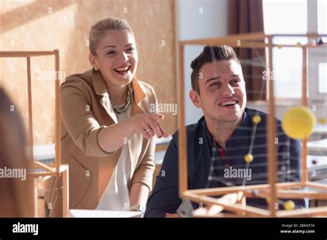 Female Architecture Teacher At Work Female Professor Explain Architectural Projects To Babes