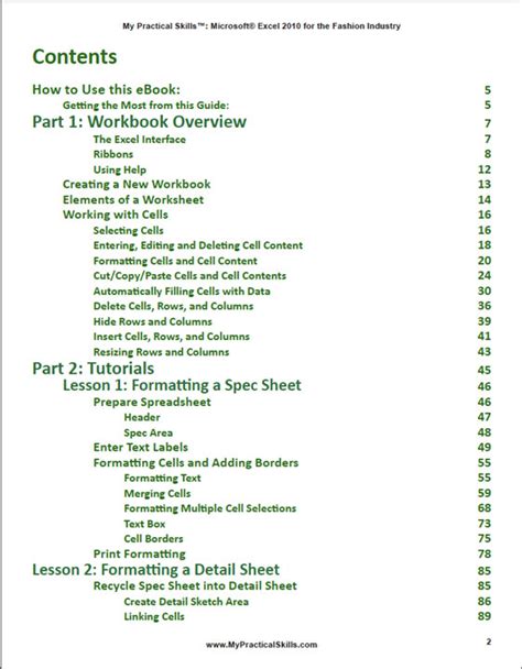 Microsoft Excel For The Fashion Industry EBook My Practical Skills My Practical Skills