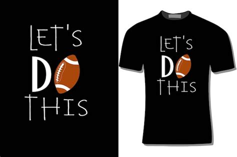 미식 축구 Tshirt 디자인 및 공예 그림 프리미엄 벡터