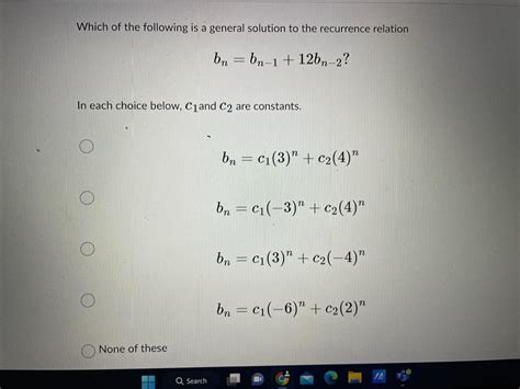 Solved Which Of The Following Is A General Solution To The Chegg