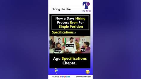 now a days hiring be like tek ikons funny hiring java python