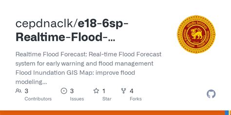 Github Cepdnaclk E18 6sp Realtime Flood Forecast System Realtime