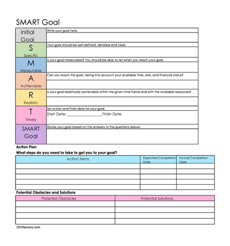 Excel Template For Smart Goals At Darline Milton Blog