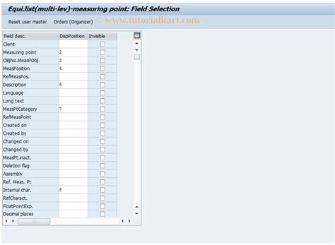 OIUQ SAP Tcode Equi List Multi Lev Measuring Point OIUQ SAP Tcode Equi List Multi Lev Measuring Point