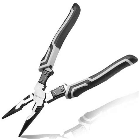 Leontool 와이어 스트리퍼크림퍼커터렌치 포함 229cm9인치 롱 노즈 플라이어 다기능 전기 티몬