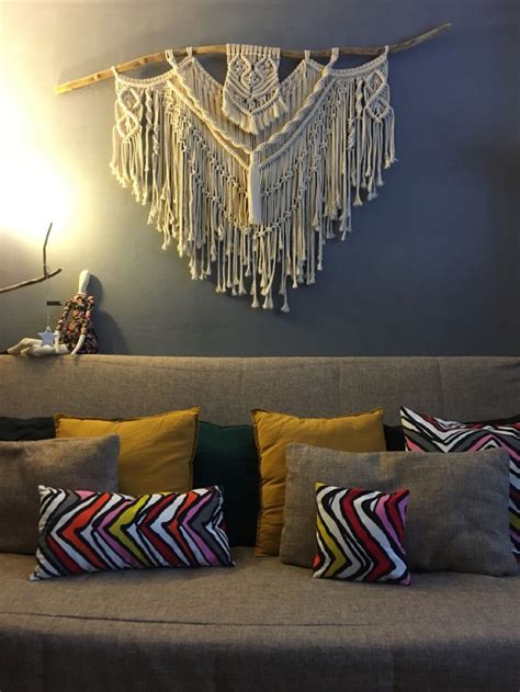 Макраме панно Дизайн интерьера Макраме Интерьер