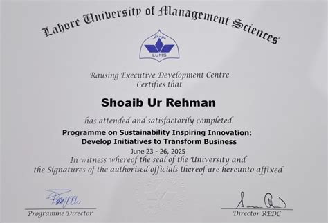 Attended The First Of Its Kind Program On Sustainability Inspiring