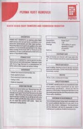 Liquid Perma 310 Rust Remover At ₹ 250can In Mumbai Id 2852791653697