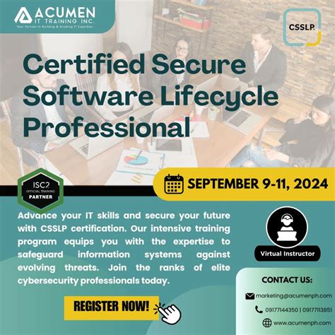 Acumen It Training Inc On Linkedin Acumenph Csslp Ittraining
