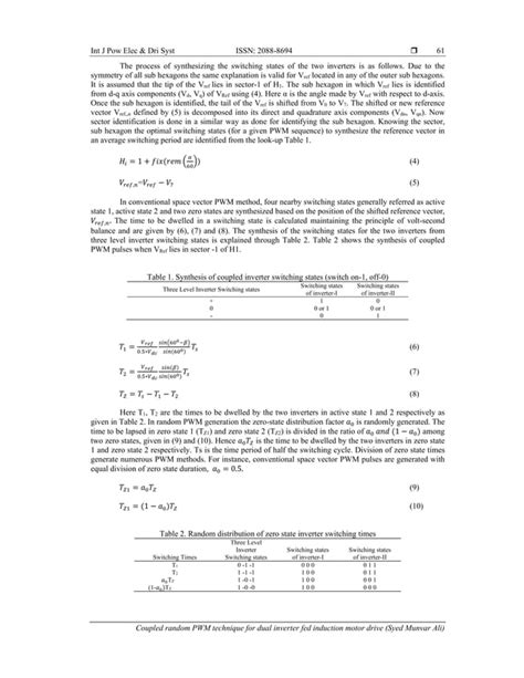 Coupled Random Pwm Technique For Dual Inverter Fed Induction Motor