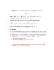 ECE 220 Lab10 Worksheet Pdf ECE220 Computer Systems And Programming Lab 10 1 After This Week S