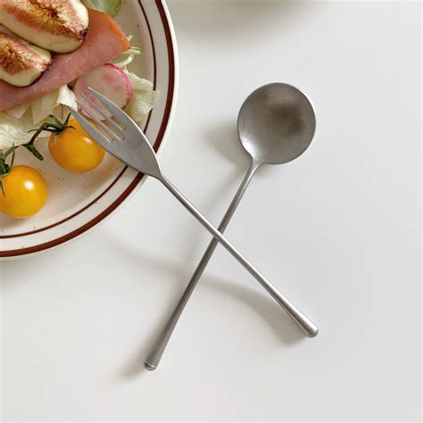 드로우데이 드로우데이 뭉뚝 스테인리스 커틀러리 스테이크 디저트 나이프 포크 양식기 커트러리 세트 위시버킷