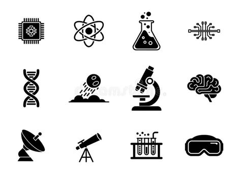 Science And Innovation Icons Set Editable Vector Icon Stock Illustration Illustration Of
