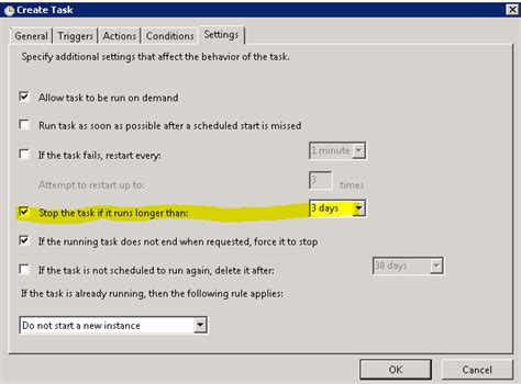 Windows Server 2008 R2 Task Scheduler 2 0 Difference Between Stop Task If Server Fault