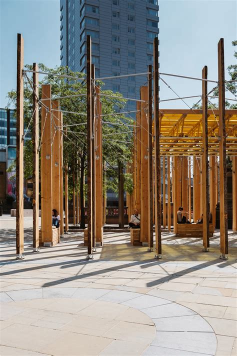 Studio Bark Designs Sculptural Forest Timber Installation For Leeds