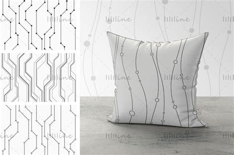 10 Seamless Geometric Vector Lines Patterns