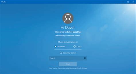 Set Windows 10 Weather To The Correct Location