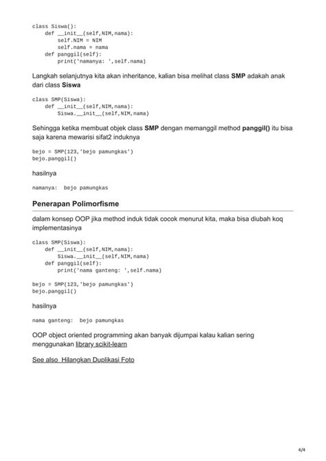 Penjelasan Konsep Oop Object Oriented Programming Pdf