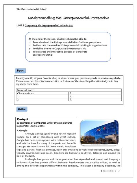 Module 3 Unit 2 Pdf Entrepreneurship Business