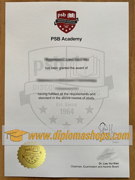 The Fastest Way To Get A Fake Psb Academy Diploma