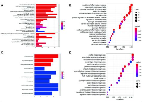 Functional Annotation For Pufas Related Modules Ab Bar Plot And Dot